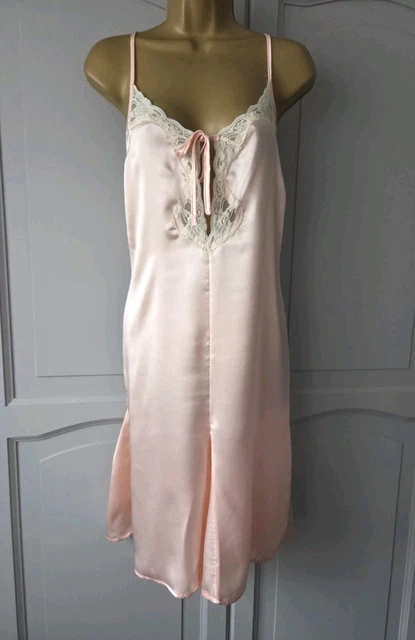LADIES VTG PEACH Silky Satin Polyester Full Slip Size Large £5.00 ...