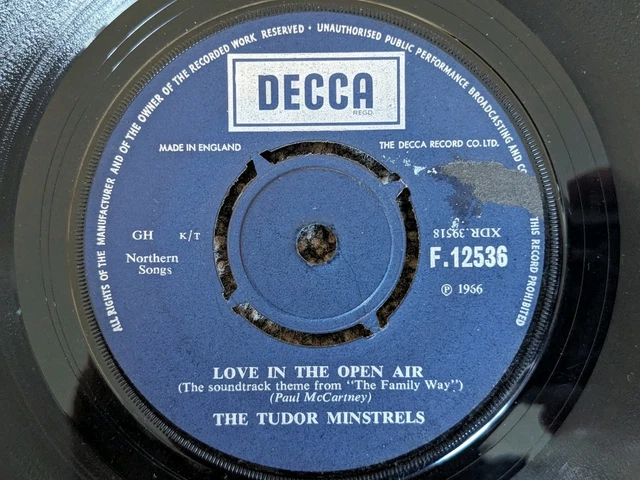 THE BEATLES PAUL McCARTNEY 1966 UK THE TUDOR MINSTRELS LOVE IN THE OPEN ...