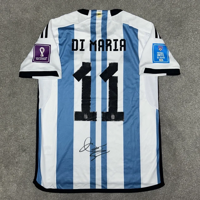 SIGNED ANGEL DI MARIA Shirt - Argentina World Cup 2022 Final - Proof ...