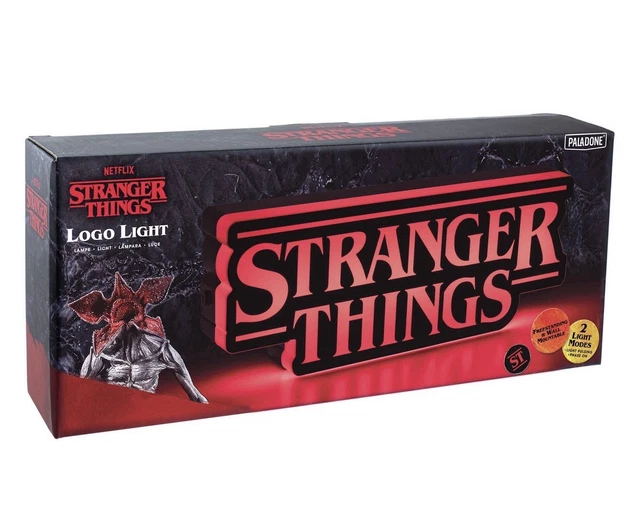 STRANGER THINGS LOGO LED Light Red Black Wall Desk Lamp 30cm £30.70 ...