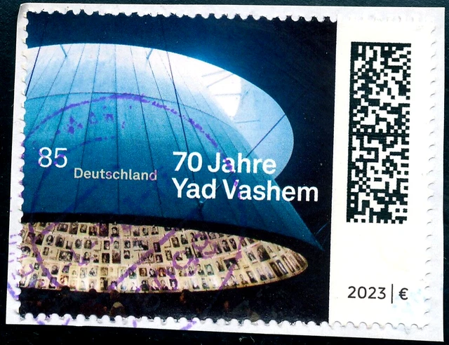 BUND, BRD NEUHEIT 2023, MiNr. 3781, 70 Jahre Yad Vashem Rundstempel EUR ...