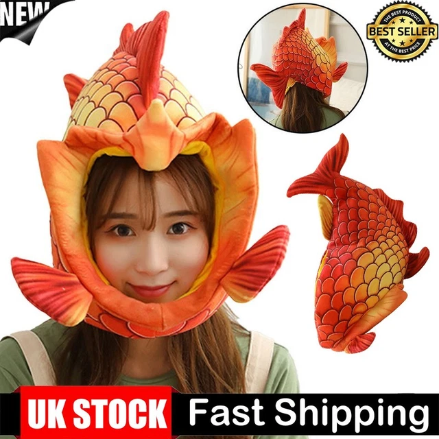 FUNNY HALLOWEEN HAT Fish Shaped Headpiece Stage Costume Photo ...