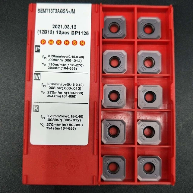 INSERT PRÉCISION ABRASIF SEMT13T3 AGSN-JM BP1125 Tournant Outil 10pcs ...