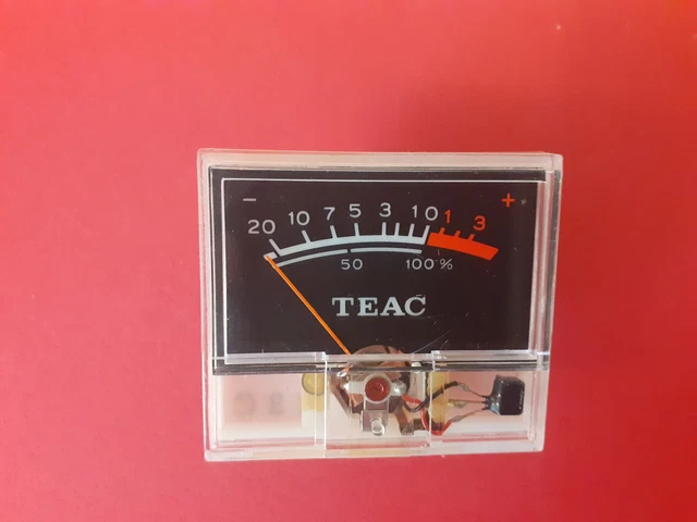 500UA FSD METER Movement ~ 1.90 inches x 2.00 inches ~ Teac ~ VU scale ...