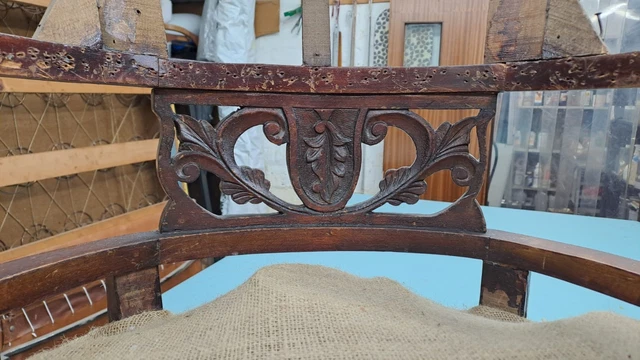 ANTIQUE EDWARDIAN SALON suite tub chair upholstery project. £1.16 ...