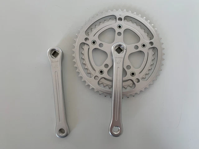 NOS PÉDALIER STRONGLIGHT (Peugeot Logo) 70s-80s Crankset 170mm 52/42T ...