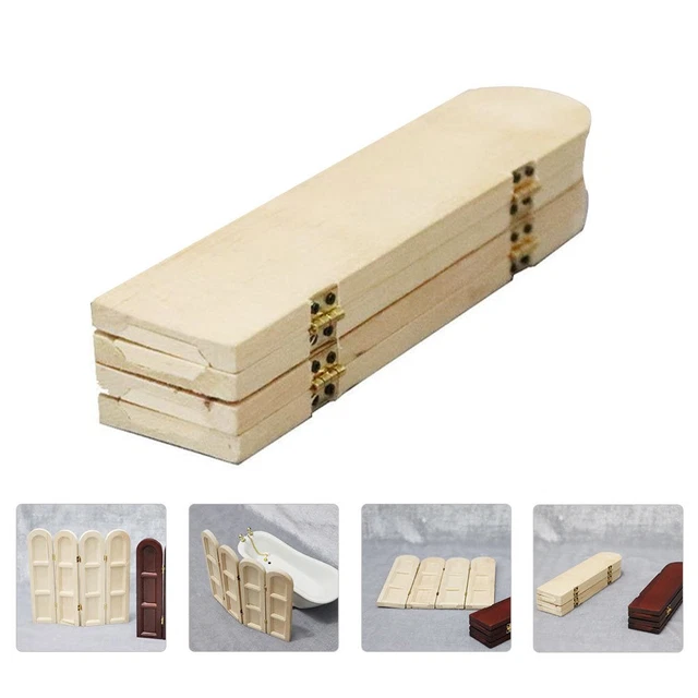 MINIATURE HOUSE KIT Dollhouse Furniture Decoration Folding Screen Table ...