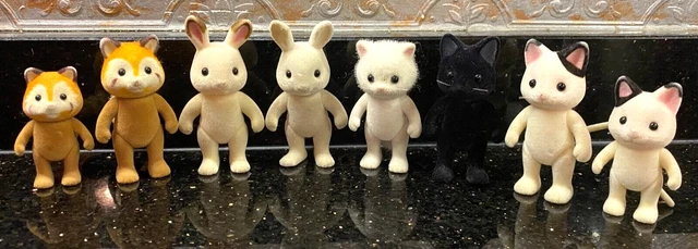 LOT OF 8 Calico Critters Sylvanian Family Figures Cats - Rabbits ...