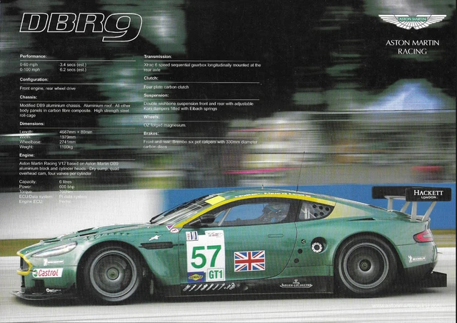 CARTE 24 HEURES Du Mans Aston Martin DBR 9 et DBRS 9 EUR 5,50 - PicClick FR