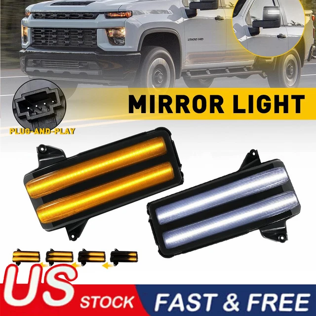 SWITCHBACK LED TOWING Mirror Light for 2020+ GMC Sierra Silverado ...
