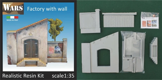 WARS 4-35 STOCK Avec Muro Kit Guerre Diorama WW2 Warehouse With Wall 1: ...