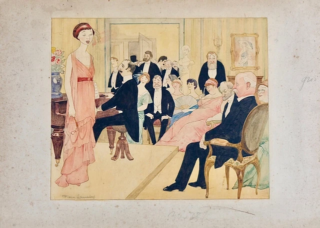 JEAN-PIERRE LAURENS - Peinture - Aquarelle - La romance 2 EUR 1.250,00 ...