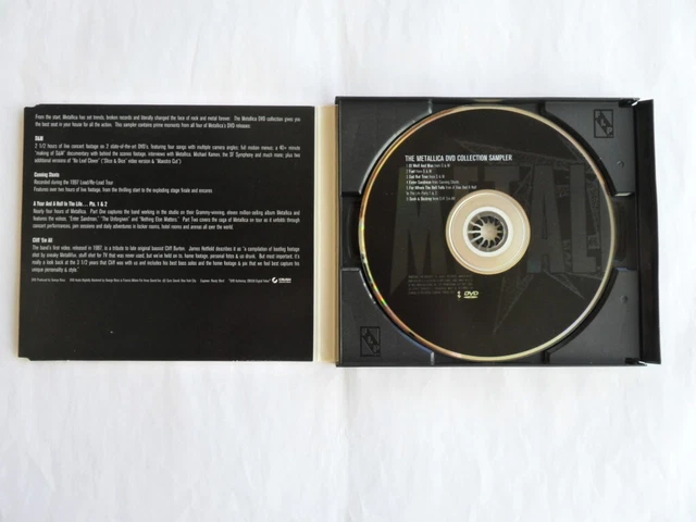 METALLICA RARE DVD Promo USA (Iron Maiden Megadeth Slayer Motorhead ...