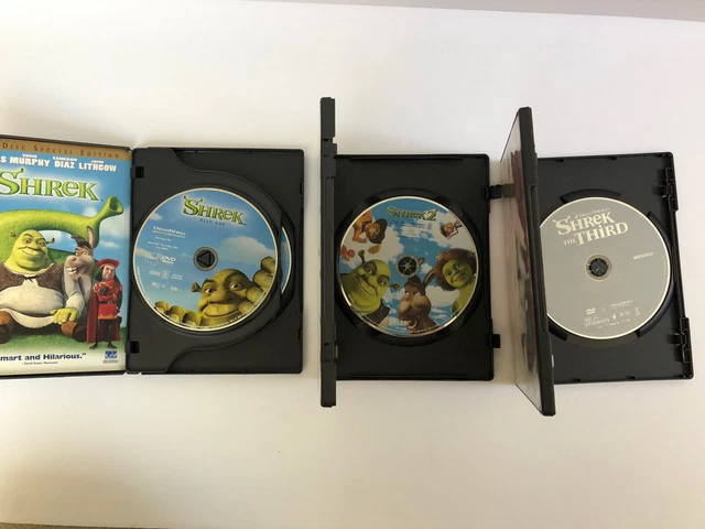 SHREK DVD BUNDLE: Shrek, Shrek 2, Shrek the Third, DreamWorks, Great ...