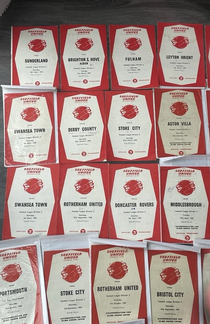 SHEFFIELD UNITED FOOTBALL Programmes 1958-59 & 1960-61 Bundle Inc 47 ...