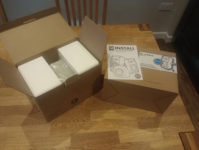 PAIR Q ACOUSTIC QI 45EW Indoor/Outdoor On Wall Weatherproof Loudspeaker ...