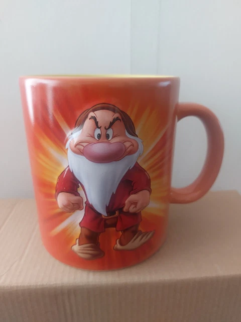 DISNEY STORE EXCLUSIVE Mug Grumpy From Seven Dwarfs 3D Embossed 13cm ...