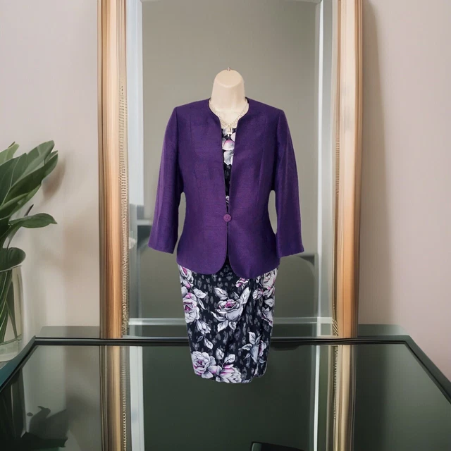 MOTHER OF THE Bride Dress Suit UK 12 Jacket JACQUES VERT/Wrap Dress ...