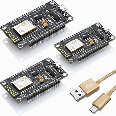 3PZ ESP8266 1 cavo NodeMCU CH340 ESP-12E Scheda di sviluppo WiFi per ...
