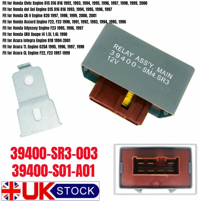 7 PIN FUEL Pump Main Relay For Civic Integra CR-V Accord 39400-SR3-003 ...