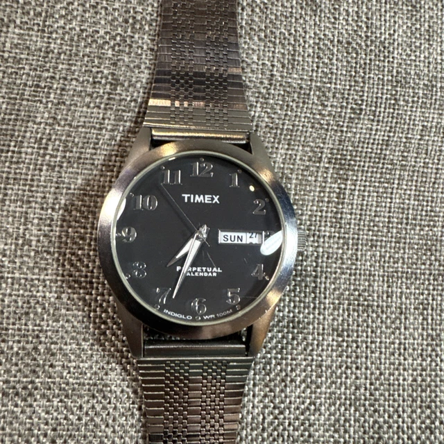 TIMEX WR100M / Day-date/ Perpetual Calendar/ Unisex Watch/ Refurbished ...