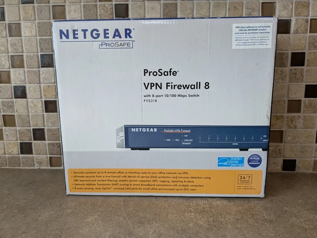NETGEAR PROSAFE 8-PORT Gigabit Vpn Business-Class Firewall Model ...