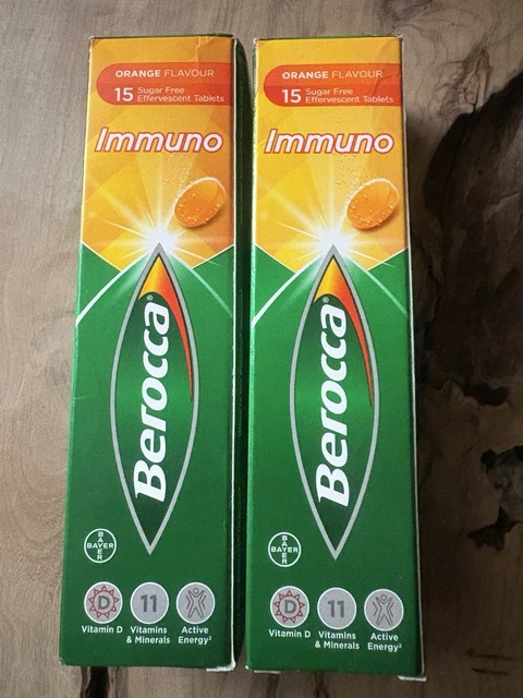 BEROCCA IMMUNO ORANGE flavour effervescent 30 Tablets Vitamins ...