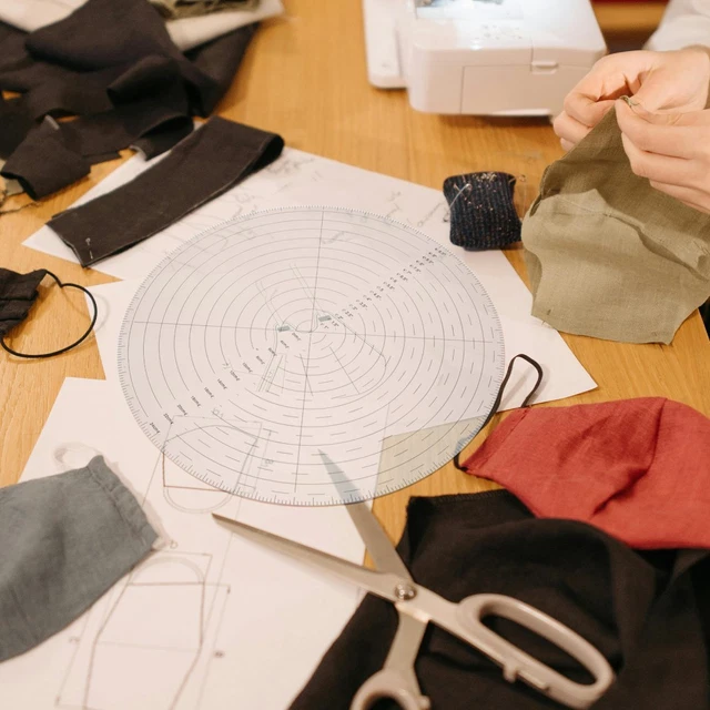 CIRCLE QUILTING TEMPLATE Templates Acrylic Patchwork Ruler Centering ...