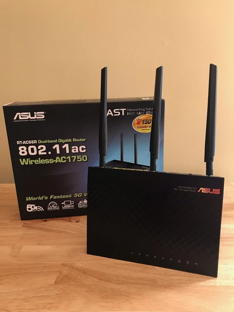 ASUS RT-AC66R 802.11AC Dual-Band Wireless-AC1750 Gigabit Router $90.00 ...