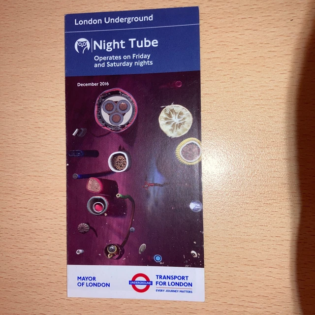 LONDON. UNDERGROUND MAP. (. night services. 2016. ) £1.99 - PicClick UK