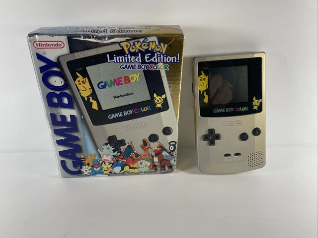 LIMITED EDITION POKEMON Silver and Gold Gameboy Color Complete GBC BOX ...