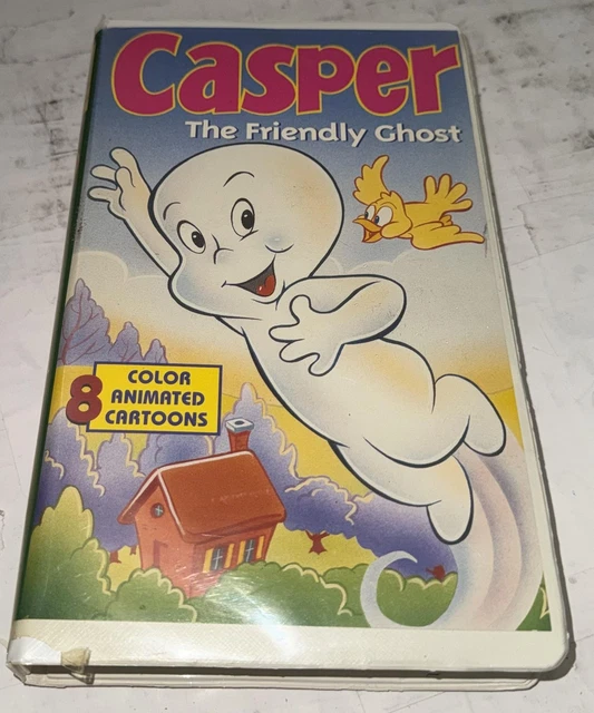 CASPER THE FRIENDLY Ghost VHS Tape White Clamshell GoodTimes 8 Cartoons ...