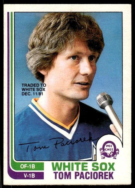 1982 O-PEE-CHEE TOM Paciorek Chicago White Sox #371 EUR 1,87 - PicClick FR
