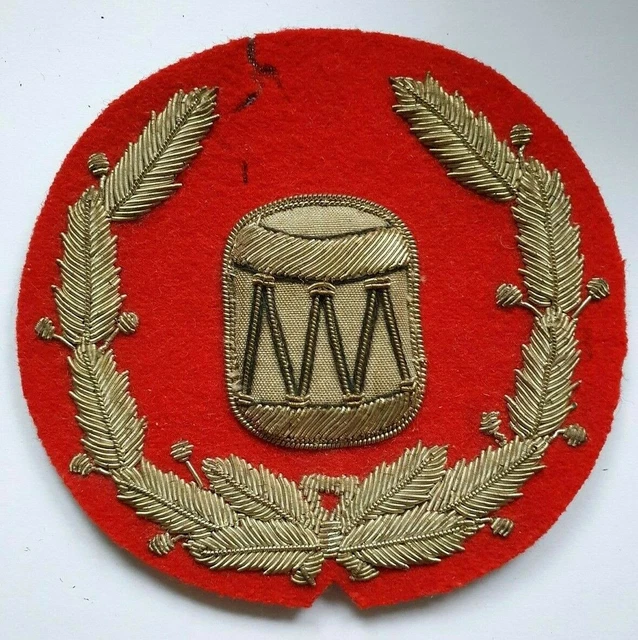 BRITISH MILITARY DRUMMER Majors Embroidered Uniform Badge Patch - Red ...