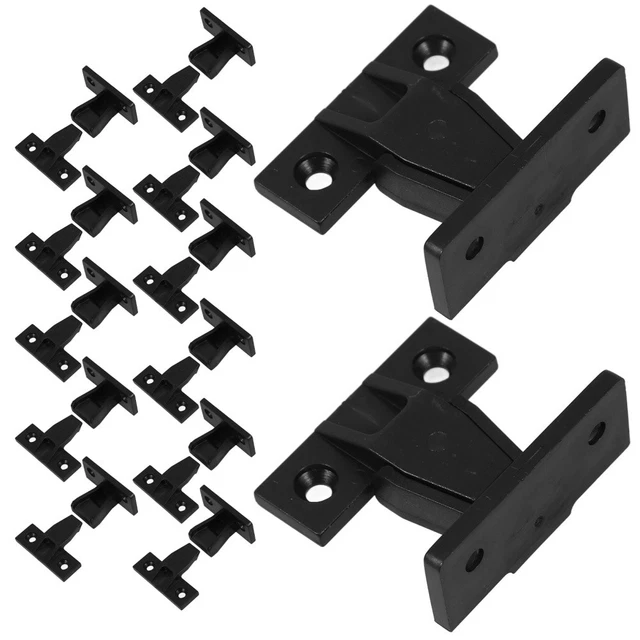 12 SET PLASTIC Fitting Furniture Panel Joints Bracket Push-On Clips ...