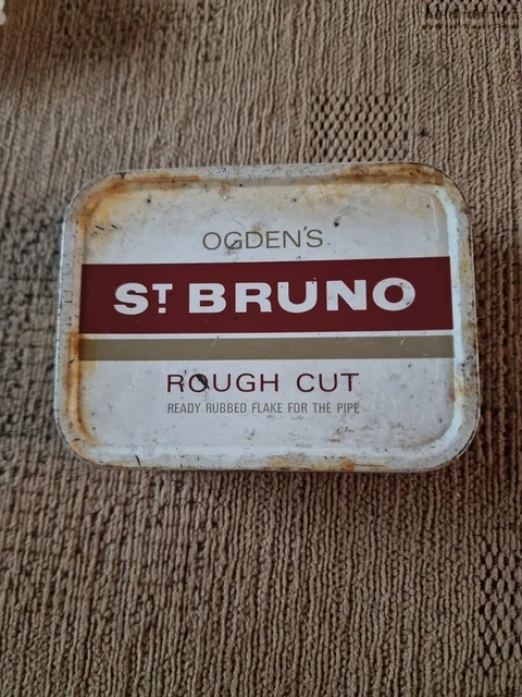 VINTAGE COLLECTABLE OGDEN'S St. Bruno Rough Cut Tin £5.00 - PicClick UK