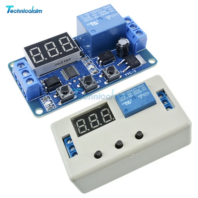 DIGITAL 12V LED Display Home Automation Delay Timer Control Switch ...