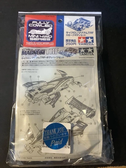 TAMIYA MINI 4WD Cyclone Magnum Smoked Body Set Vintage Gebraucht EUR ...