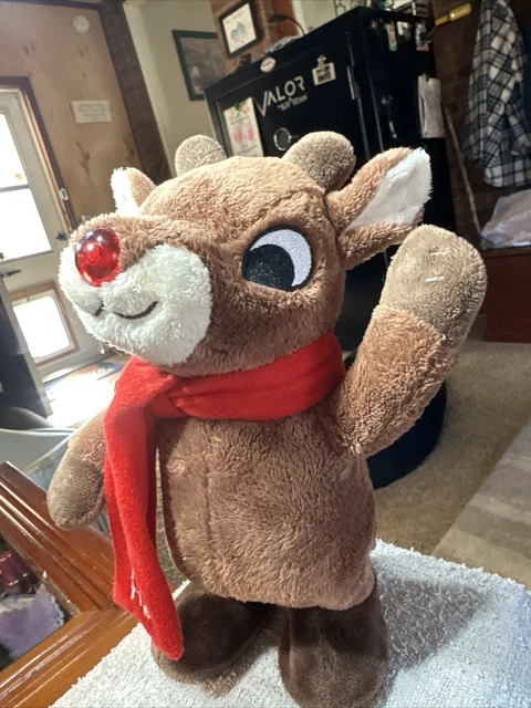 RUDOLPH THE RED Nosed Reindeer Animated Walking Musical Light Plush ...