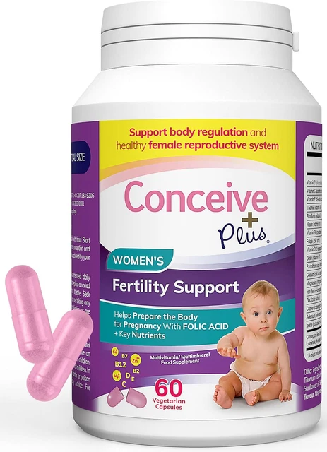 FERTILITY SUPPLEMENTS FOR Women Capsules | 30-Day Supply | Conceive ...