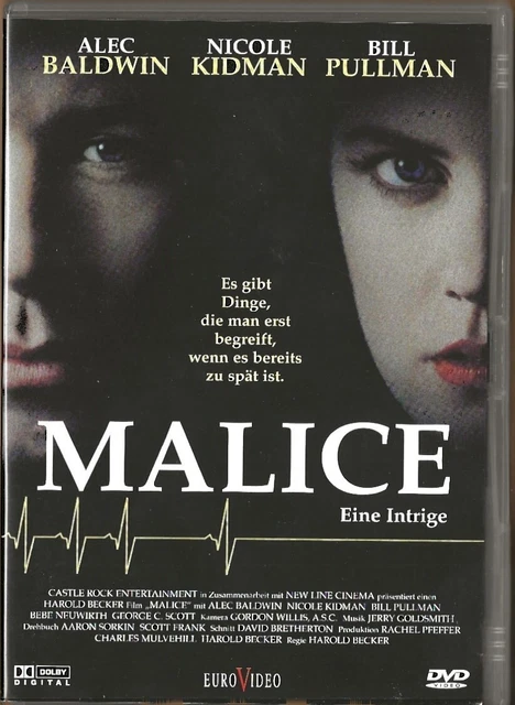 ALEC BALDWIN-NICOLE KIDMAN-BILL Pullman - DVD - Malice - FSK 16 EUR 3,00 - PicClick IT