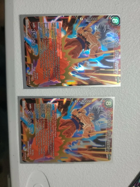 2 DRAGON BALL Super Son Goku, Ultra Mastery REALM OF THE GODS BT16-005 SR comme neuf EUR 14,93 ...