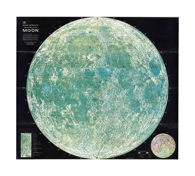 MAP OF THE Moon | Official Map of the Moon | Moon Wall Art | Moon Map ...