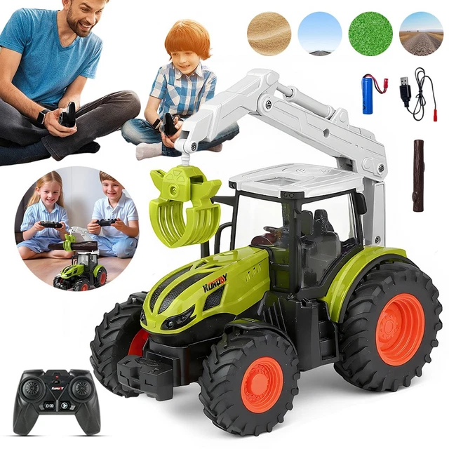 1:24 REMOTE CONTROL Tractor RC Farm Tractor Farming Vehicle Kids Toys ...