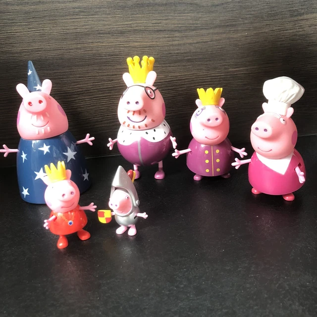 PEPPA PIG PRINCESS Peppa's Royal Family Figures Grandad Wizard King ...