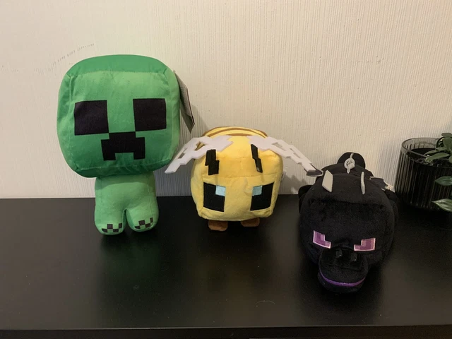 MINECRAFT PLUSH BUNDLE Bee, Creeper And Ender Dragon £16.00 - PicClick UK