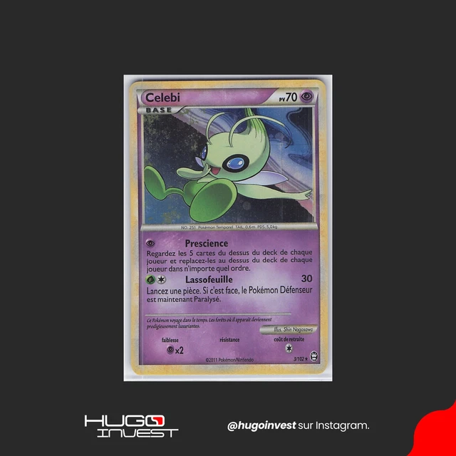 CARTE POKÉMON - CELEBI HOLO 3/102 HS03 Triomphe - FR EUR 13,50 ...