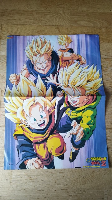 POSTER DRAGON BALL Z Goku Gohan Trunks Goten Saiyan manga vintage EUR ...