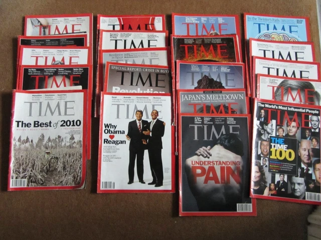 TIME PUBLICATIONS MAGAZINES Bundle of 20 vintage issues from 2010-2011 ...