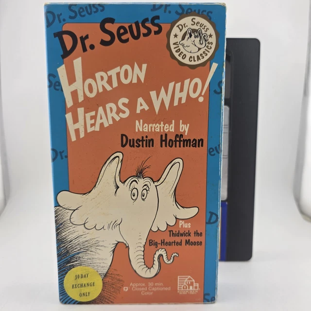 DR. SEUSS HORTON Hears A Who! VHS Narrated By Dustin Hoffman ...